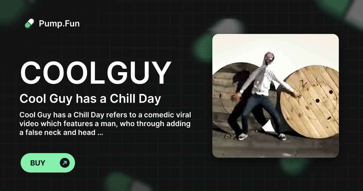 Cool Guy has a Chill Day (COOLGUY) - Pump