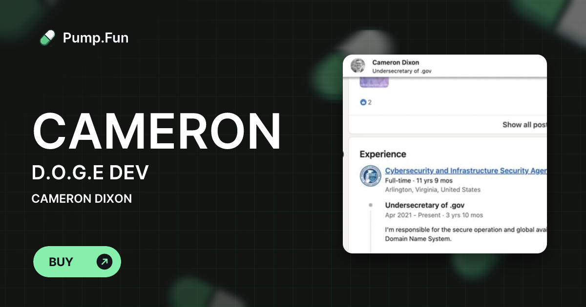 D.O.G.E DEV (CAMERON) - Pump