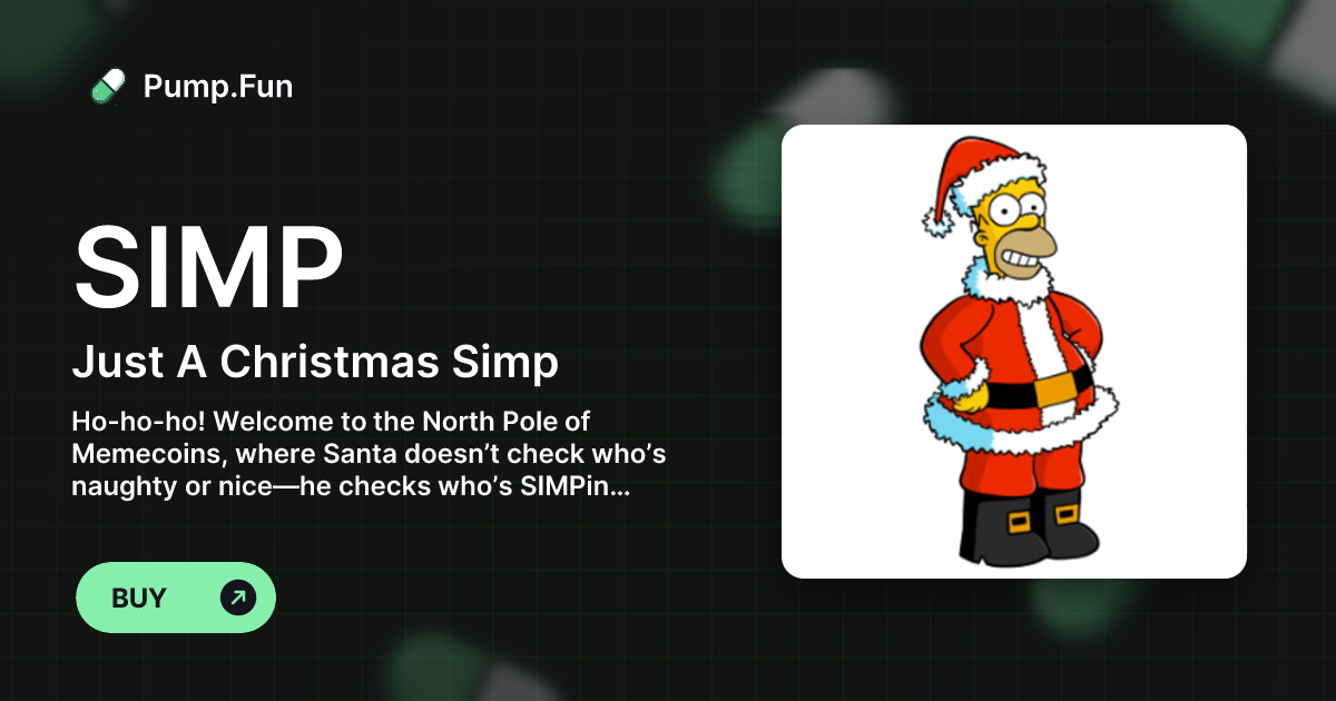 Just A Christmas Simp (SIMP) - Pump