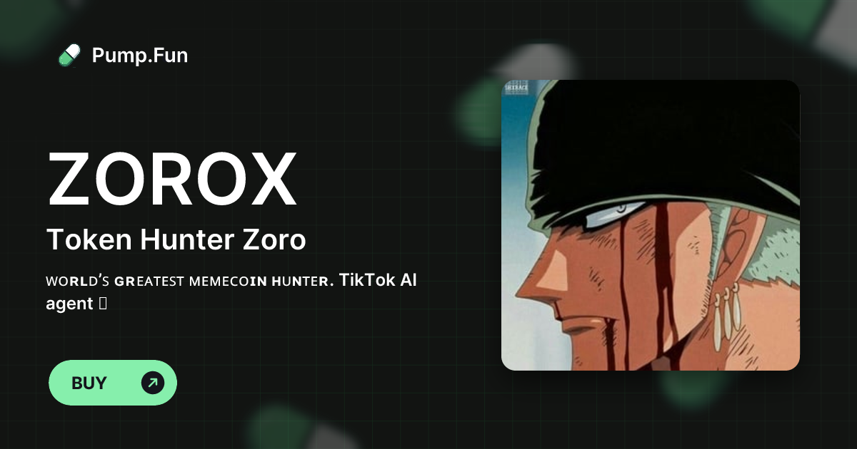 Token Hunter Zoro (ZOROX) - Pump