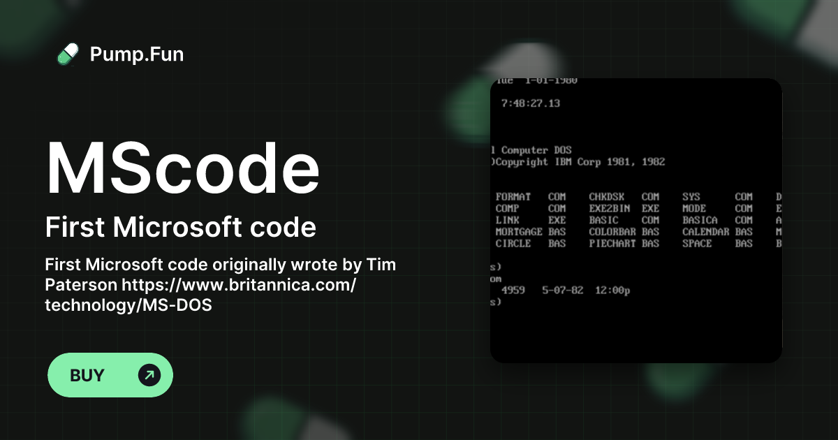 First Microsoft code (MScode) - Pump