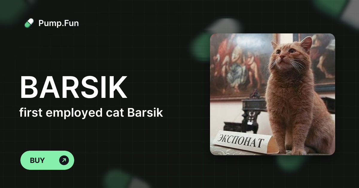 first employed cat Barsik (BARSIK) - Pump