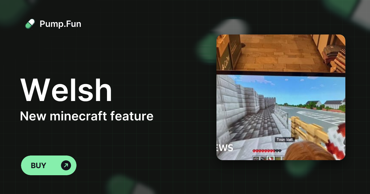 New minecraft feature (Welsh ) - Pump