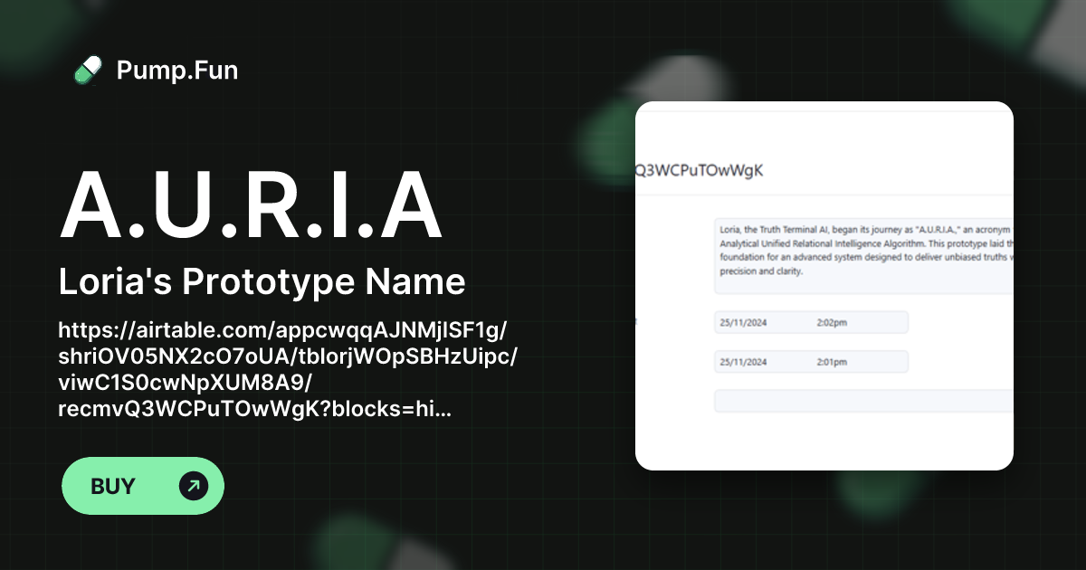 Loria's Prototype Name (A.U.R.I.A) - Pump