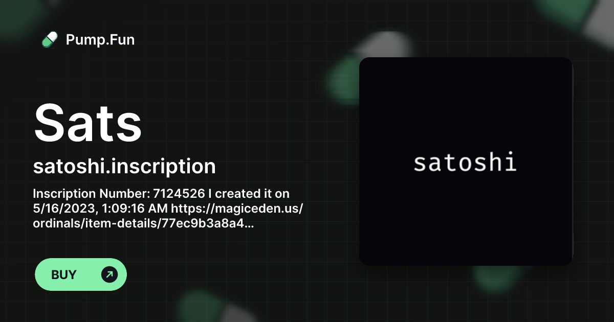 satoshi.inscription (Sats) - Pump