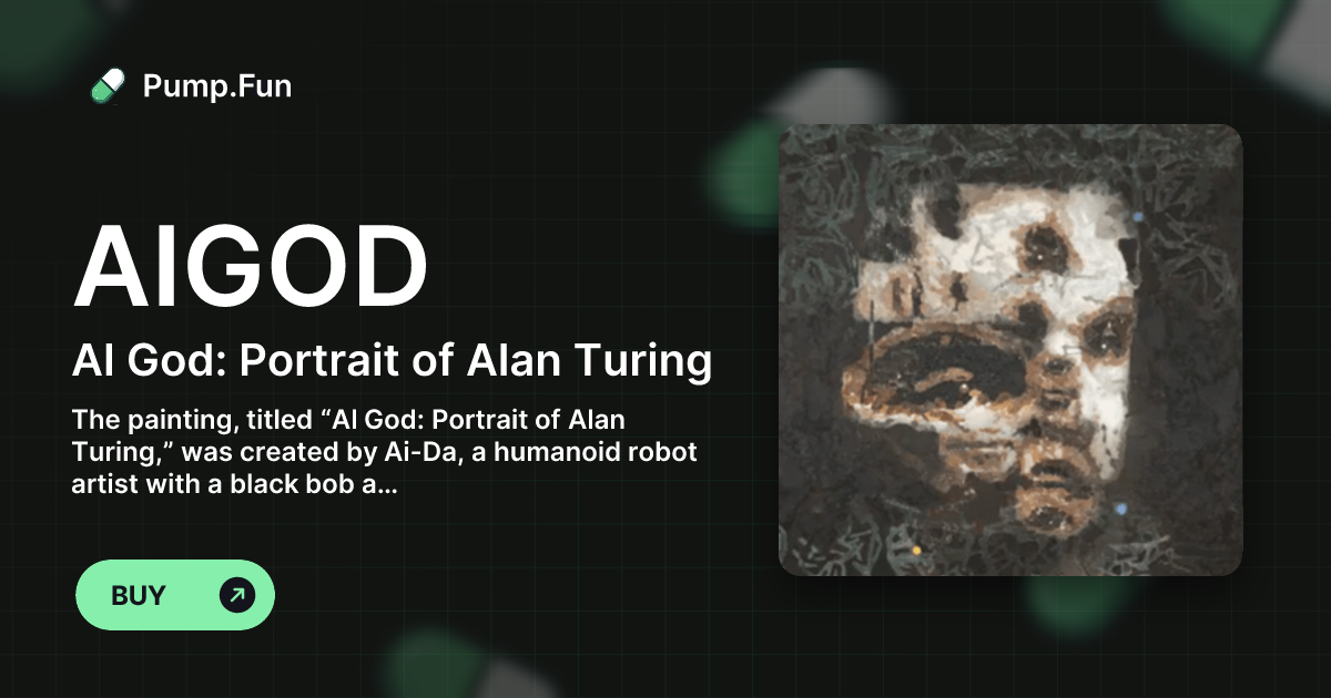 AI God: Portrait of Alan Turing (AIGOD) - Pump