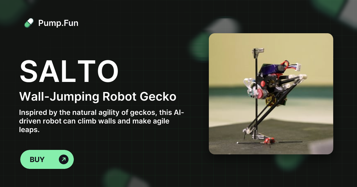 Wall-Jumping Robot Gecko (SALTO) - Pump