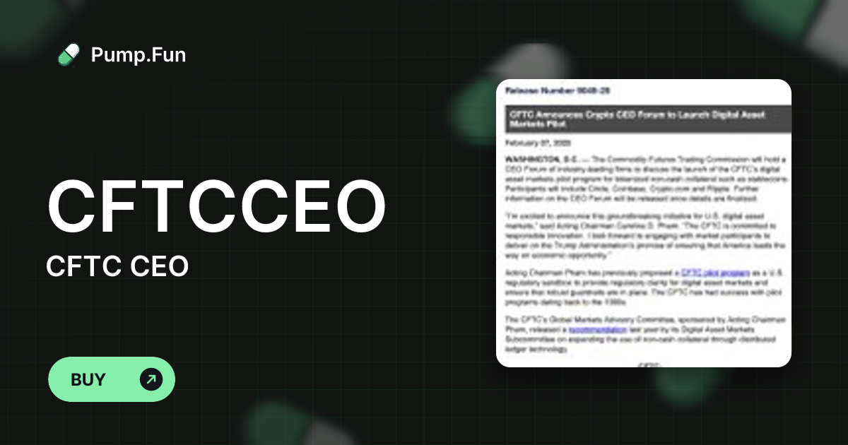 CFTC CEO (CFTCCEO) - Pump