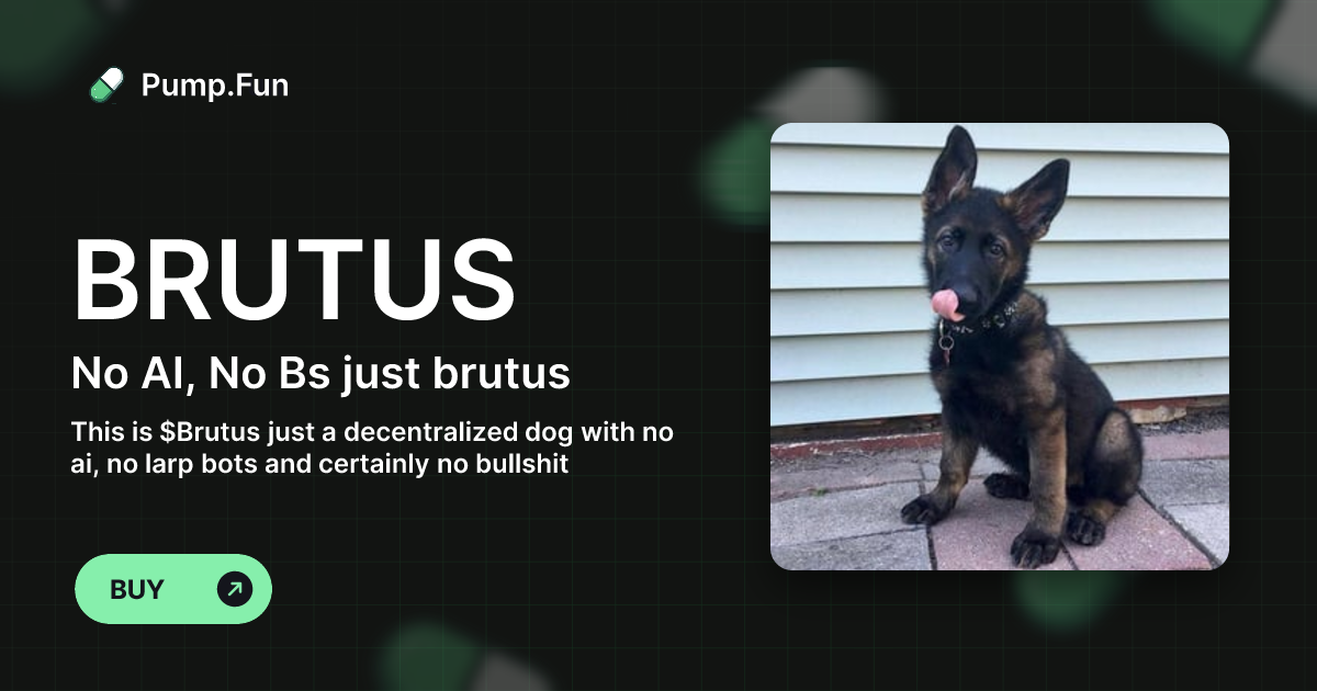 No AI, No Bs just brutus (BRUTUS) - Pump