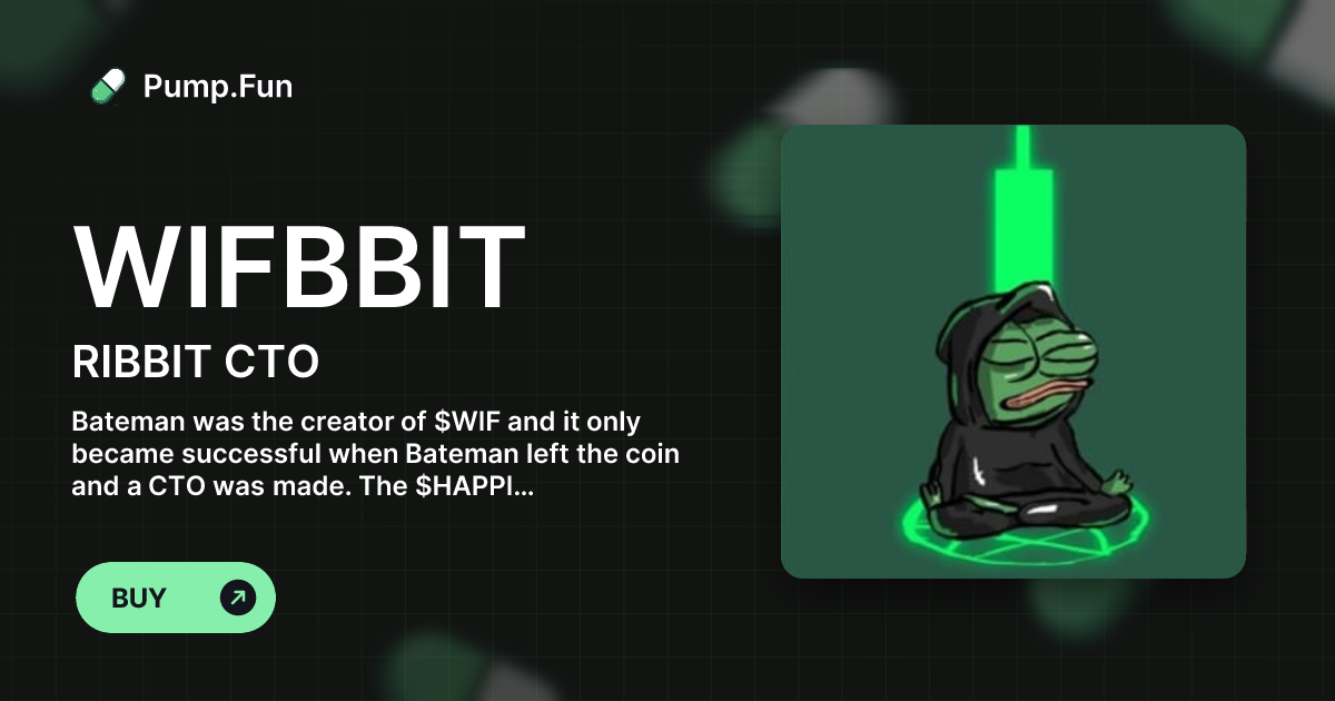 RIBBIT CTO (WIFBBIT) - Pump