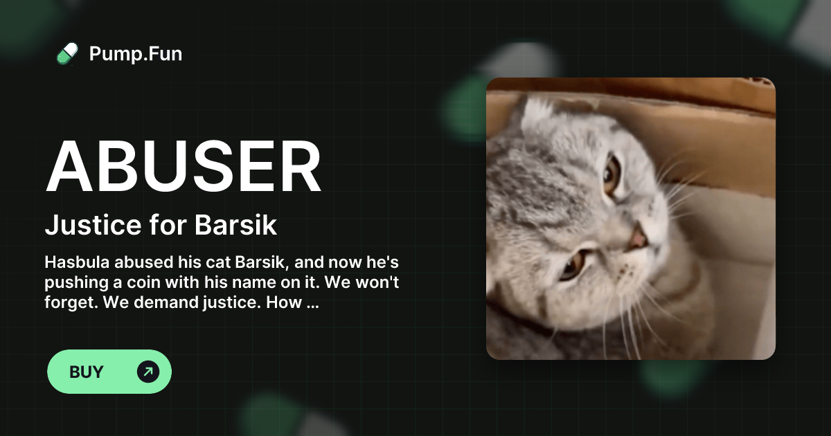 Justice for Barsik (ABUSER) - Pump