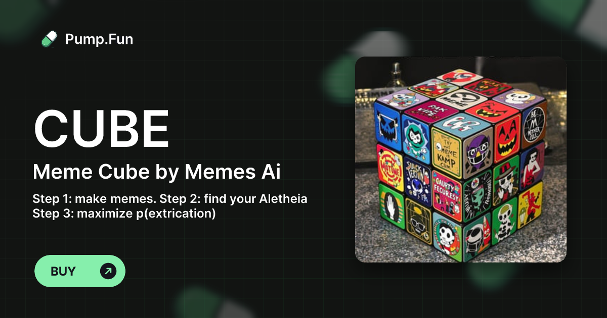 Meme Cube by Memes Ai (CUBE) - Pump