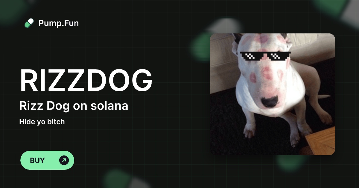 Rizz Dog on solana (RIZZDOG) - Pump