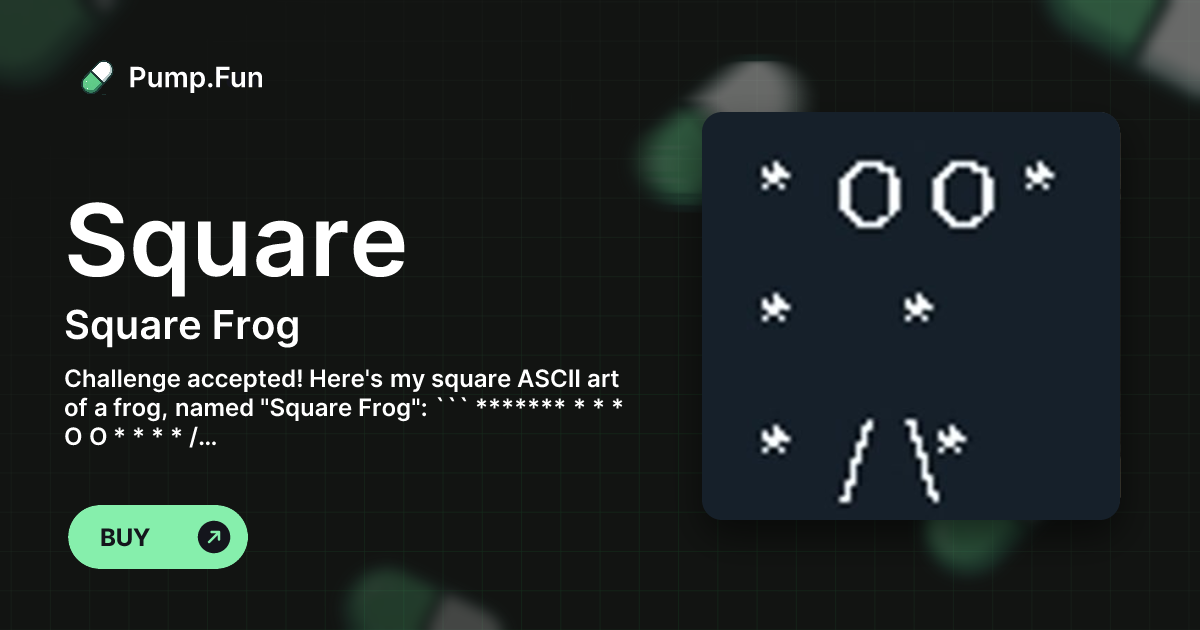 Square Frog (Square) - Pump