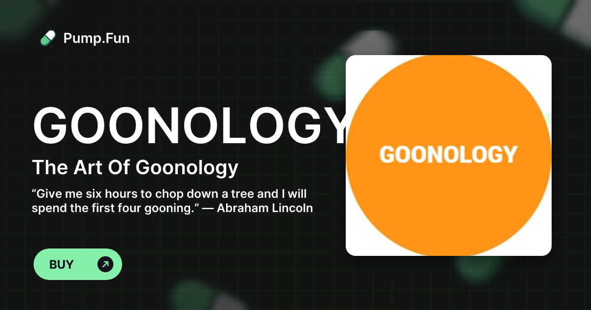 The Art Of Goonology (GOONOLOGY ) - Pump
