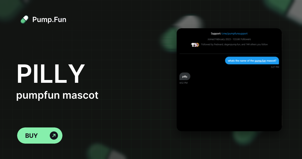 pumpfun mascot (PILLY) - Pump