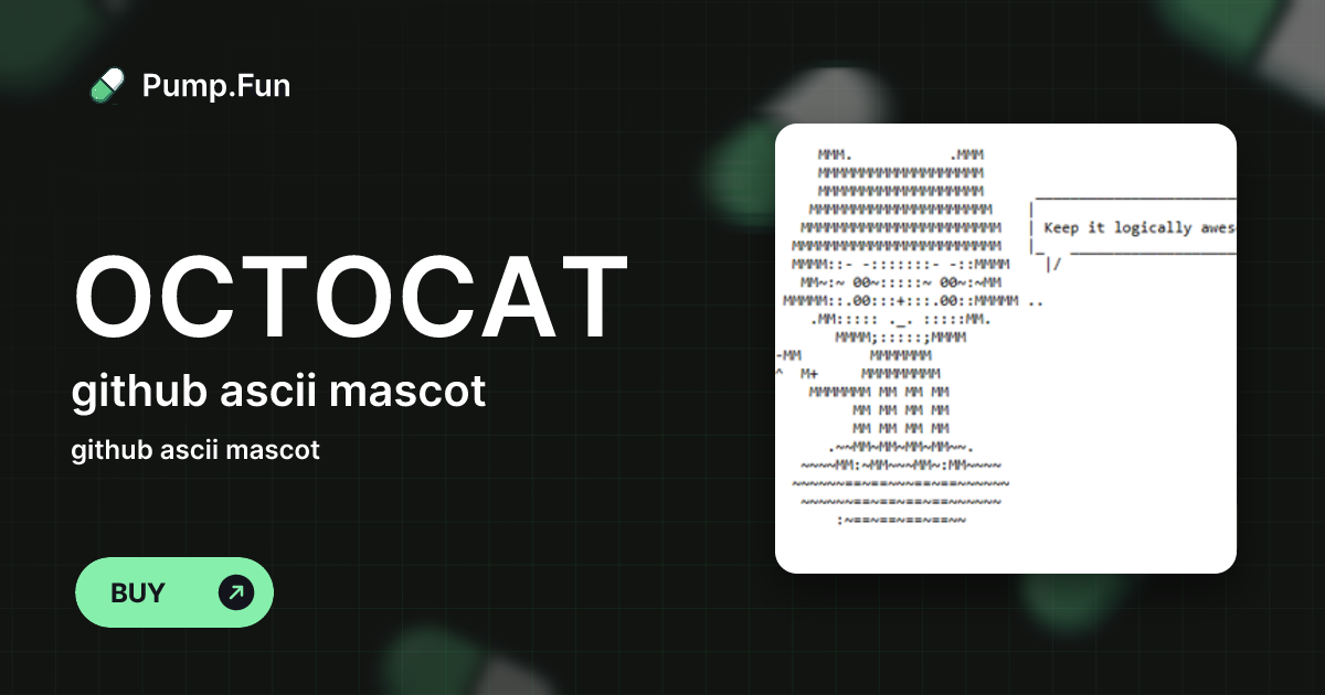 github ascii mascot (OCTOCAT) - Pump