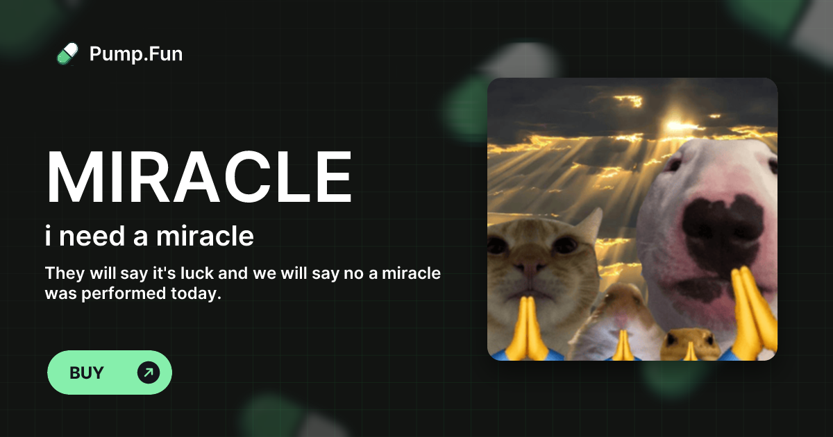 i need a miracle (MIRACLE) - Pump