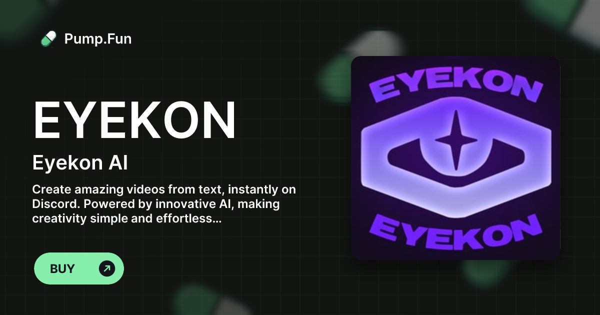 Eyekon AI (EYEKON) - Pump