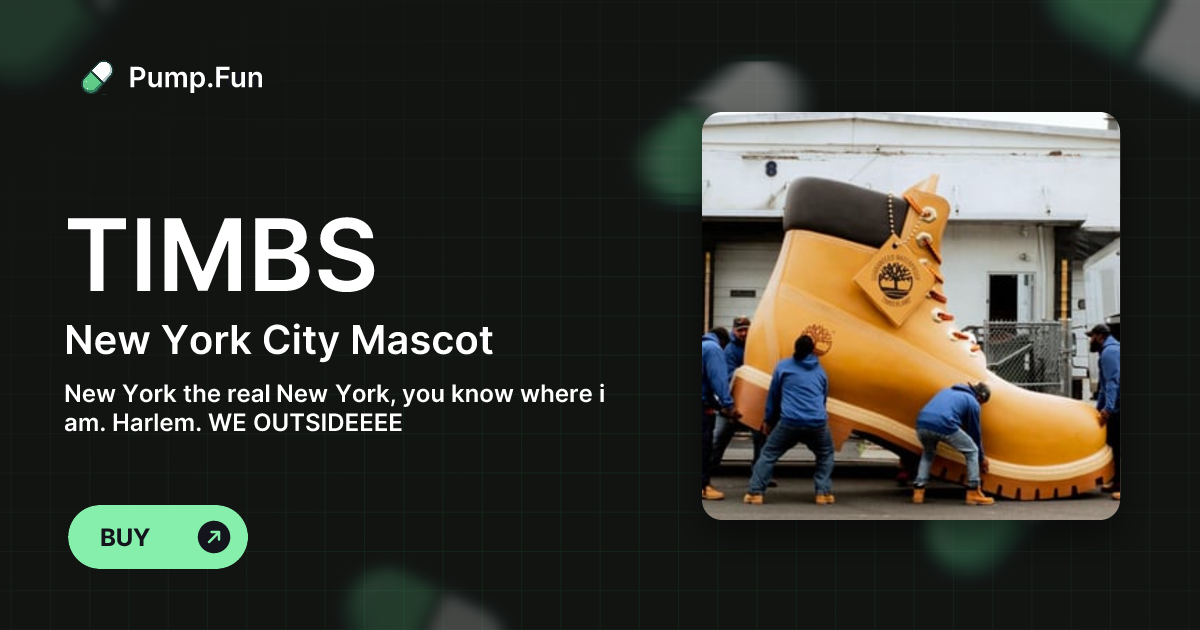 New York City Mascot (TIMBS ) - Pump