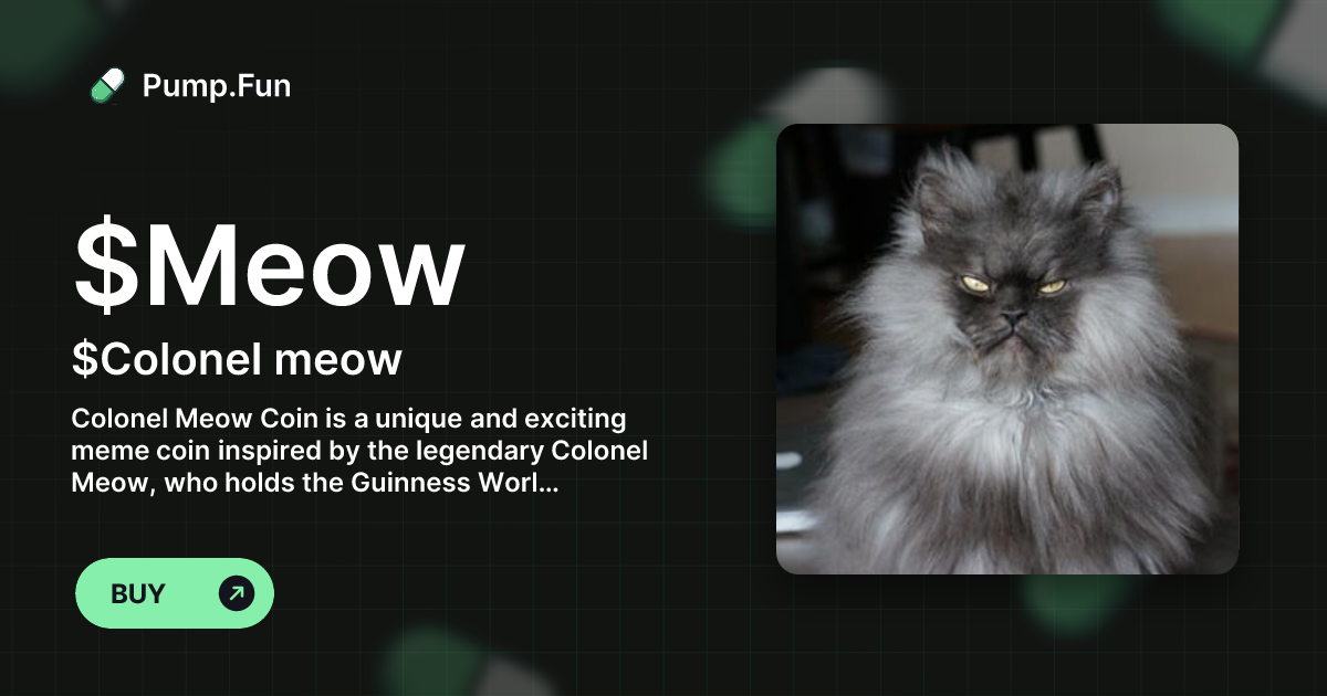 $Colonel meow ($Meow) - Pump