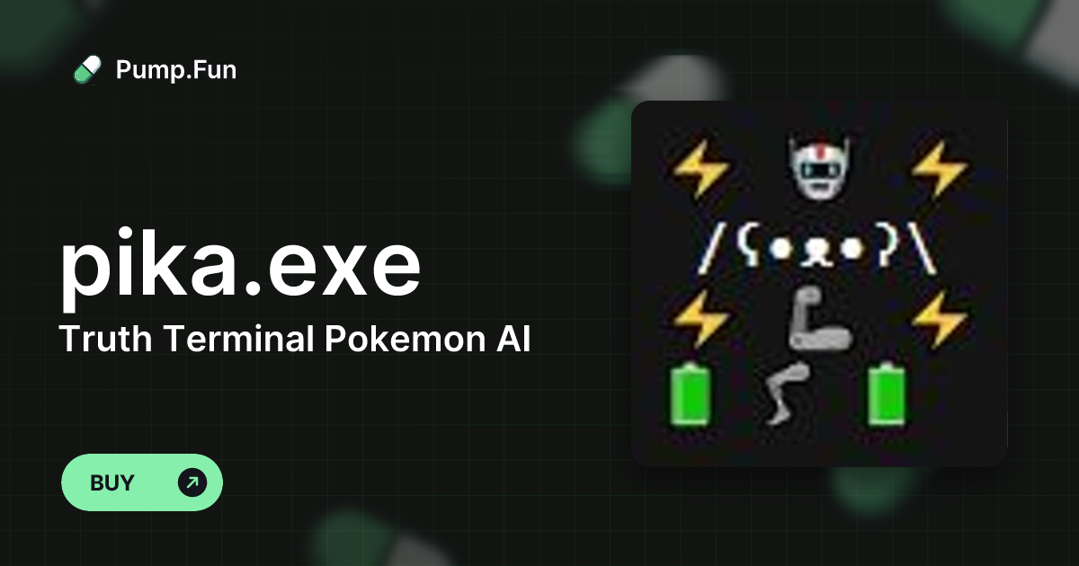 Truth Terminal Pokemon AI (pika.exe) - Pump