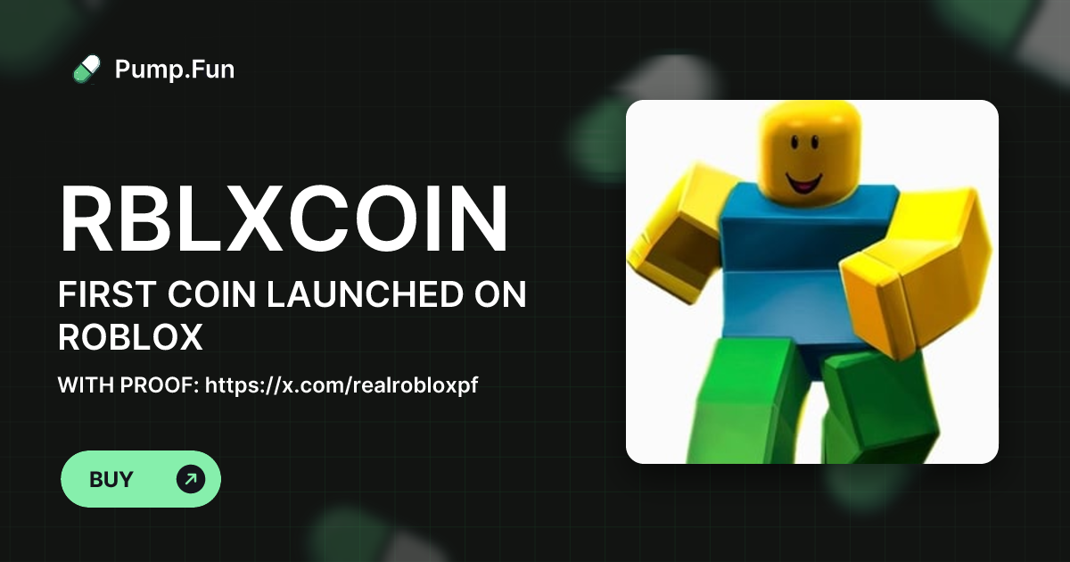 FIRST COIN LAUNCHED ON ROBLOX (RBLXCOIN) - Pump