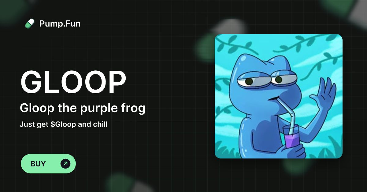 Gloop the purple frog (GLOOP) - Pump