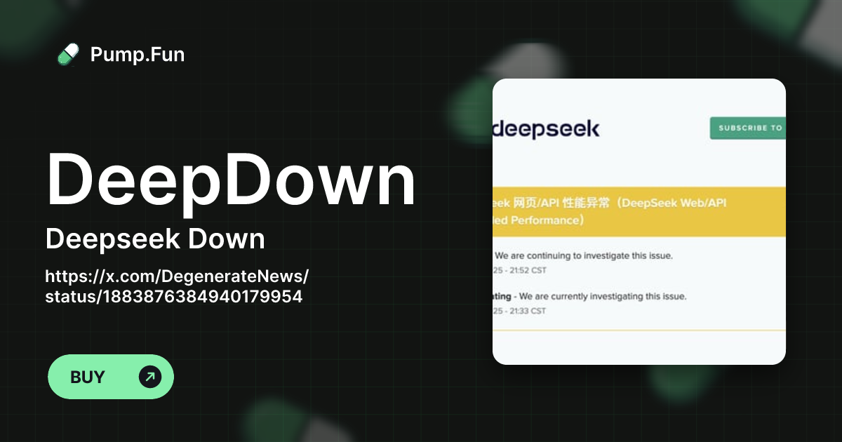 Deepseek Down (DeepDown) - Pump
