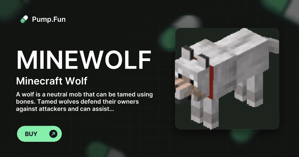 Minecraft Wolf (MINEWOLF) - Pump