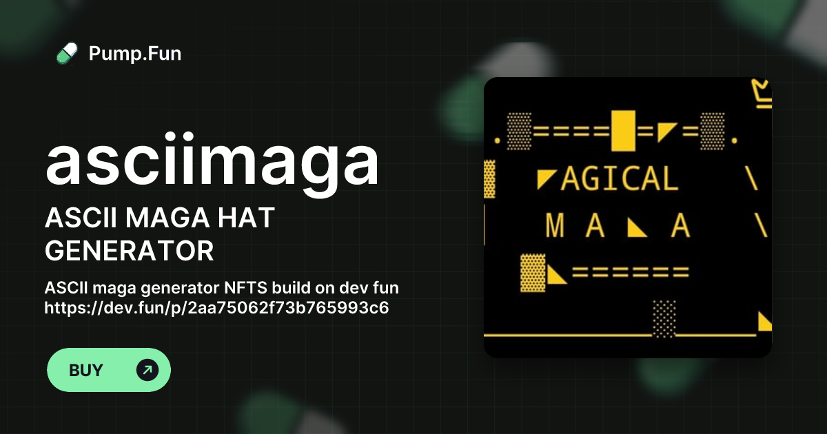 ASCII MAGA HAT GENERATOR (asciimaga) - Pump