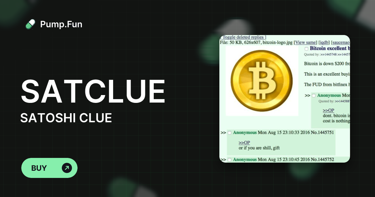 SATOSHI CLUE (SATCLUE) - Pump