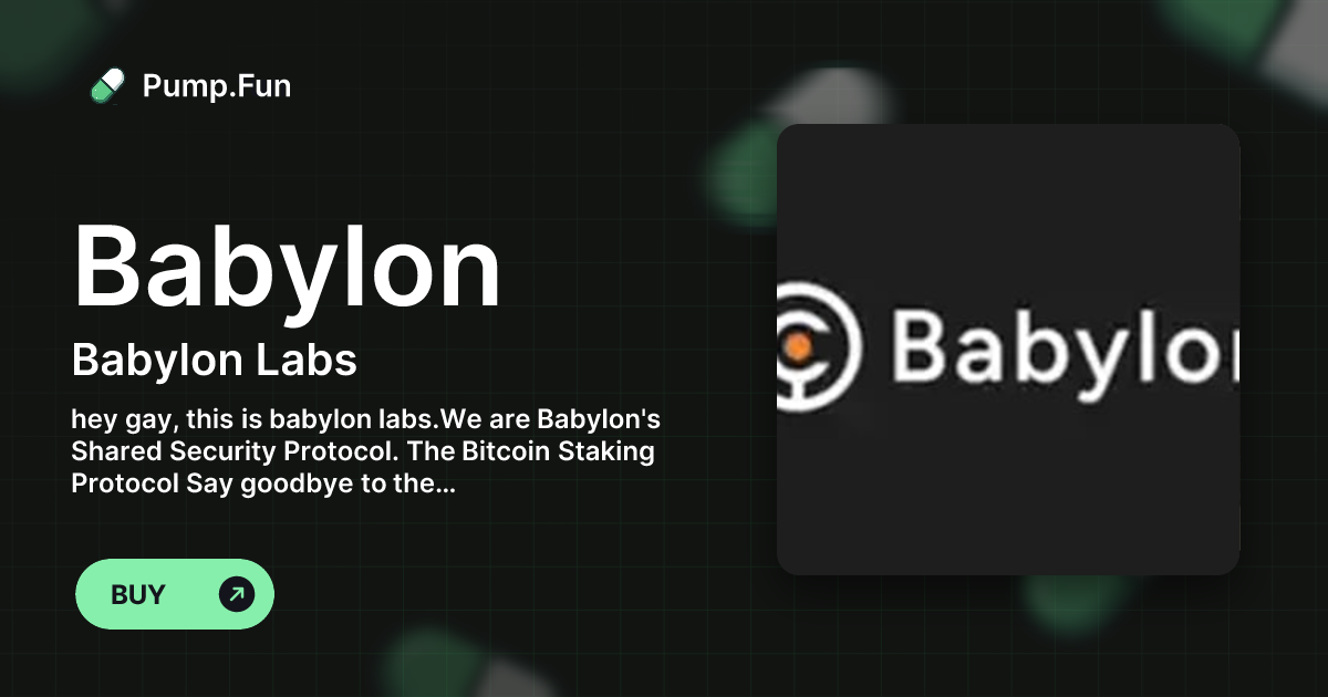 Babylon Labs (Babylon) - Pump