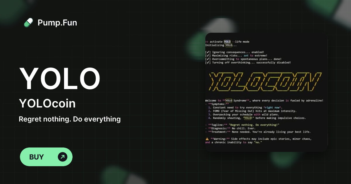 YOLOcoin (YOLO) - Pump