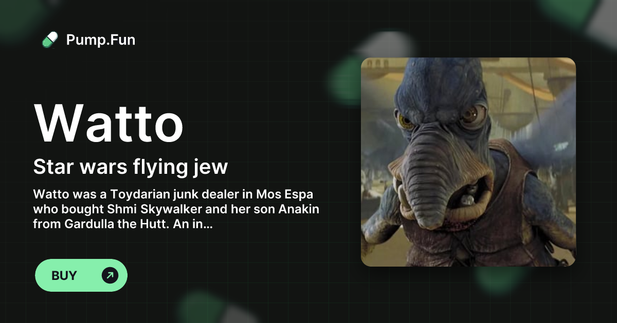 Star wars flying jew (Watto) - Pump