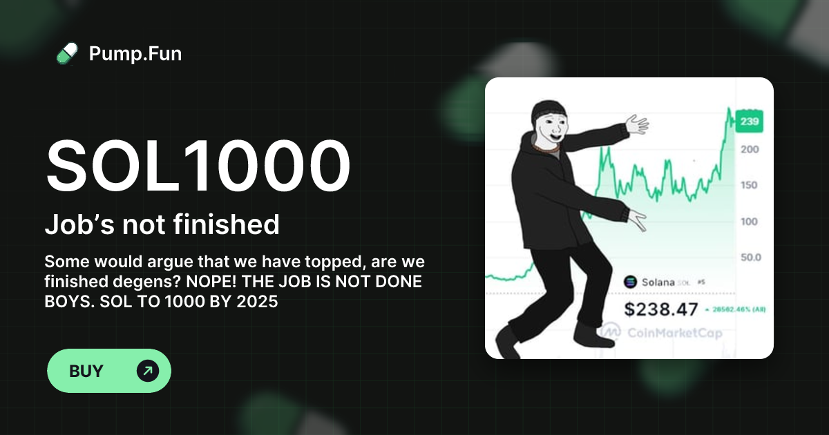 Job’s not finished (SOL1000) - Pump