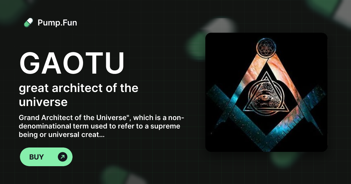 great architect of the universe (GAOTU) - Pump