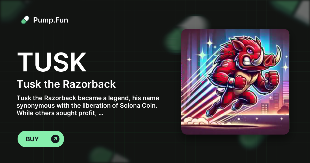 Tusk the Razorback (TUSK) - Pump