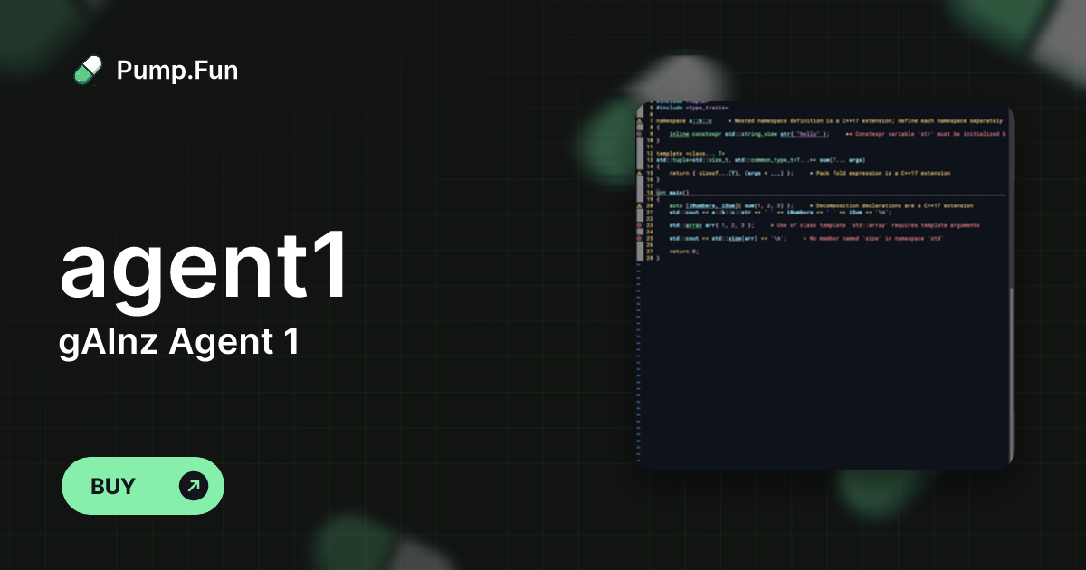gAInz Agent 1 (agent1) - Pump