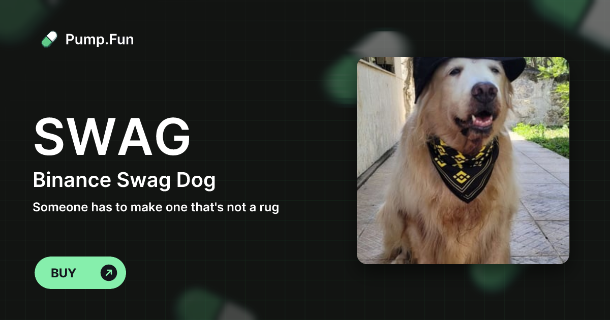 Binance Swag Dog (SWAG) - Pump