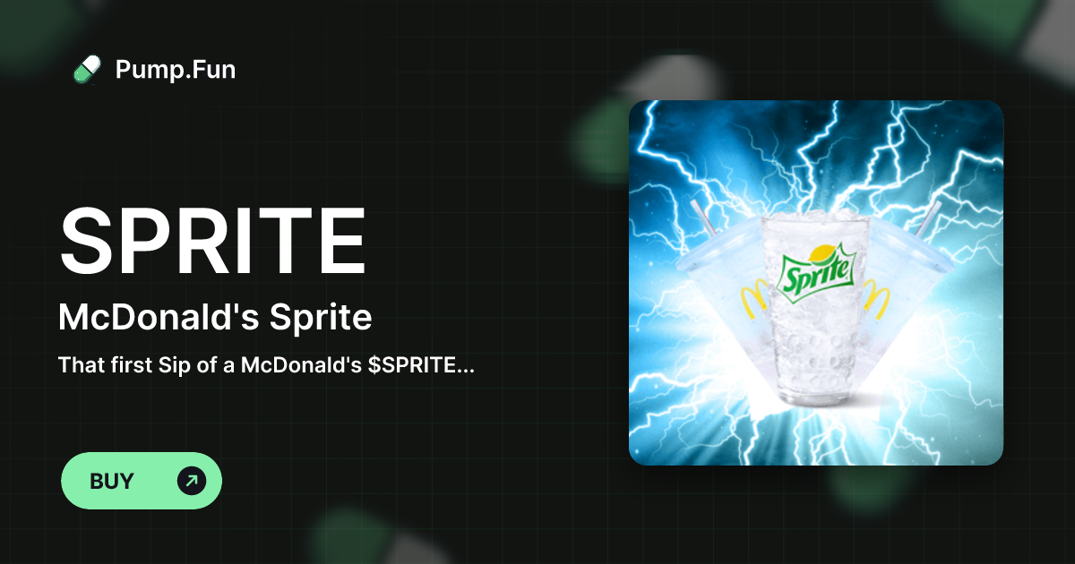 McDonald's Sprite (SPRITE) - Pump