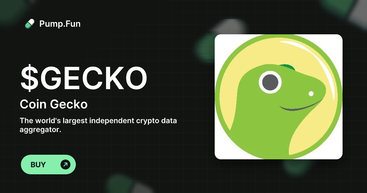 Coin Gecko ($GECKO) - Pump