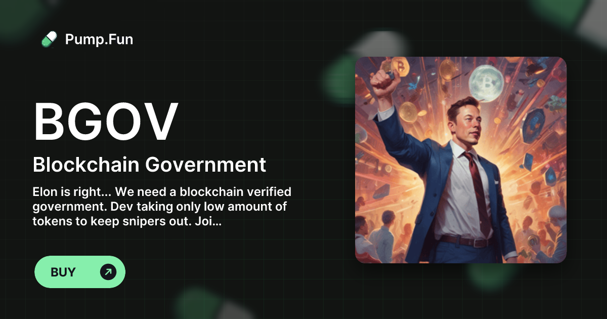 Blockchain Government (BGOV) - Pump