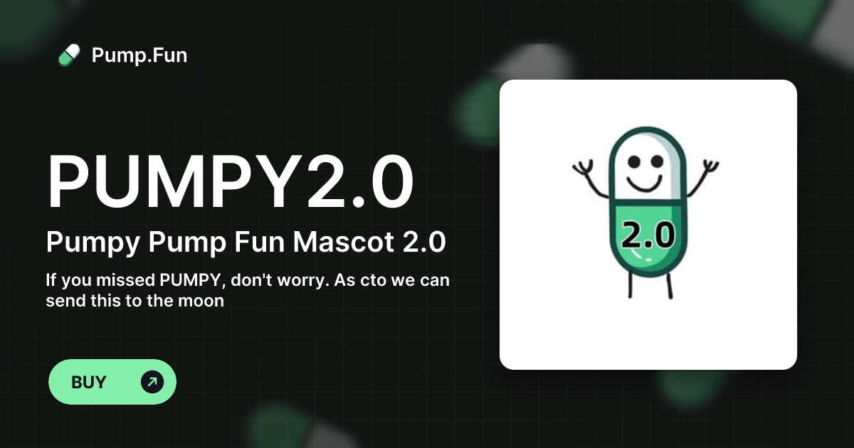 Pumpy Pump Fun Mascot 2.0 (PUMPY2.0) - Pump