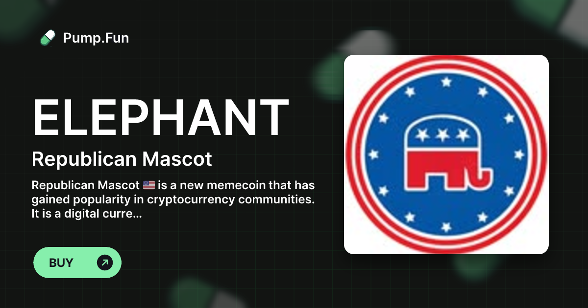 Republican Mascot (ELEPHANT) - Pump