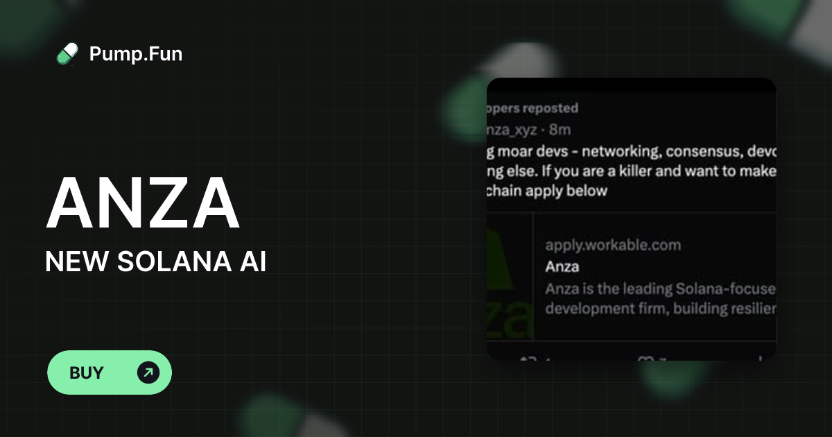 NEW SOLANA AI (ANZA) - Pump