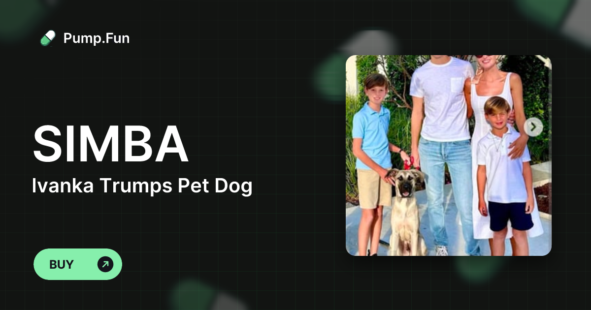 Ivanka Trumps Pet Dog (SIMBA) - Pump