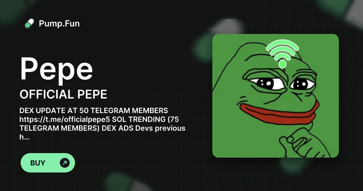 OFFICIAL PEPE (Pepe) - Pump
