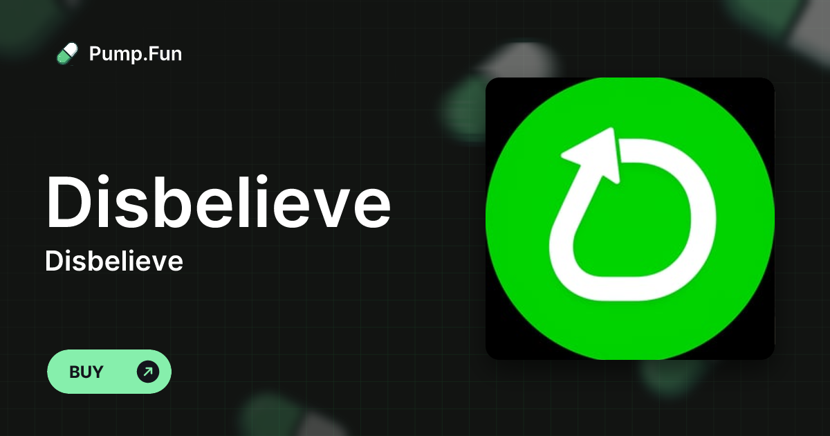 Disbelieve (Disbelieve) - Pump