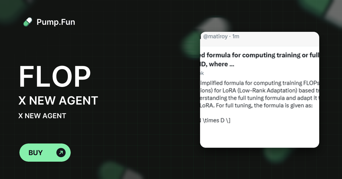 X NEW AGENT (FLOP) - Pump